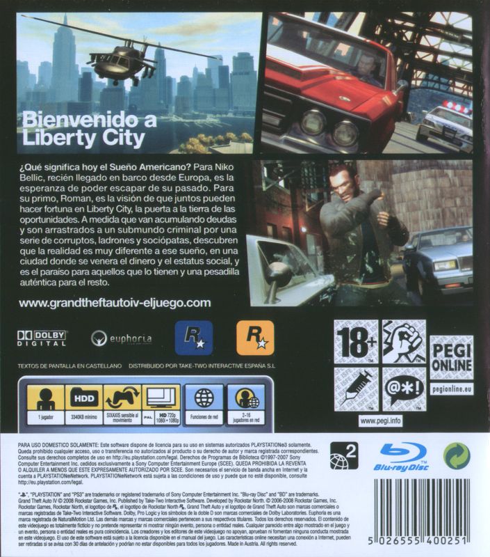 Grand Theft Auto IV cover or packaging material - MobyGames