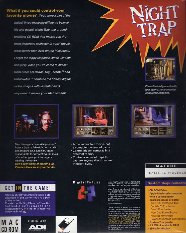 Night Trap cover or packaging material - MobyGames