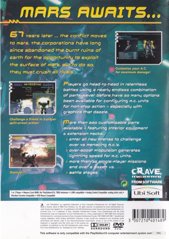 Armored Core 2 cover or packaging material - MobyGames