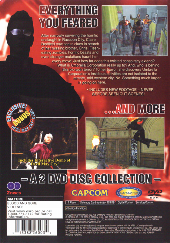 Resident Evil: Code: Veronica X cover or packaging material - MobyGames