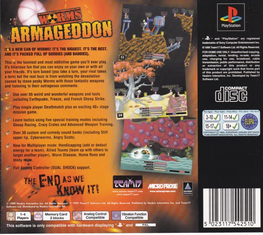 Worms: Armageddon cover or packaging material - MobyGames