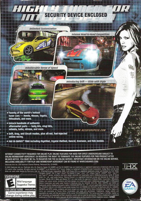 Need for Speed: Underground cover or packaging material - MobyGames