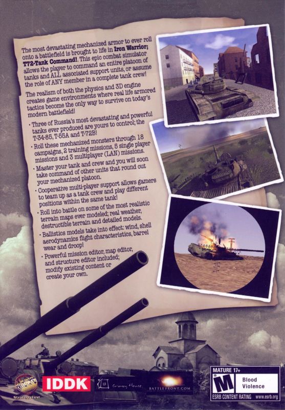 Iron Warriors: T72 Tank Command cover or packaging material - MobyGames