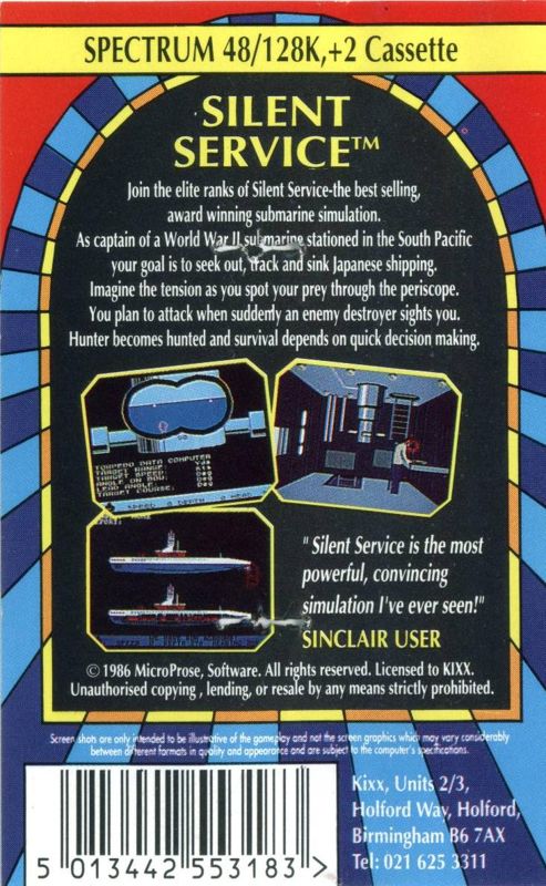 Silent Service cover or packaging material - MobyGames