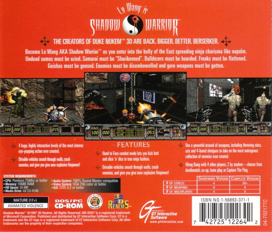 Shadow Warrior cover or packaging material - MobyGames