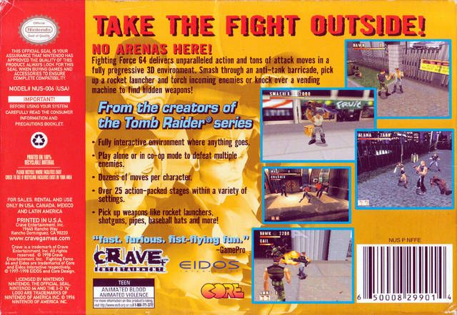 Fighting Force cover or packaging material - MobyGames