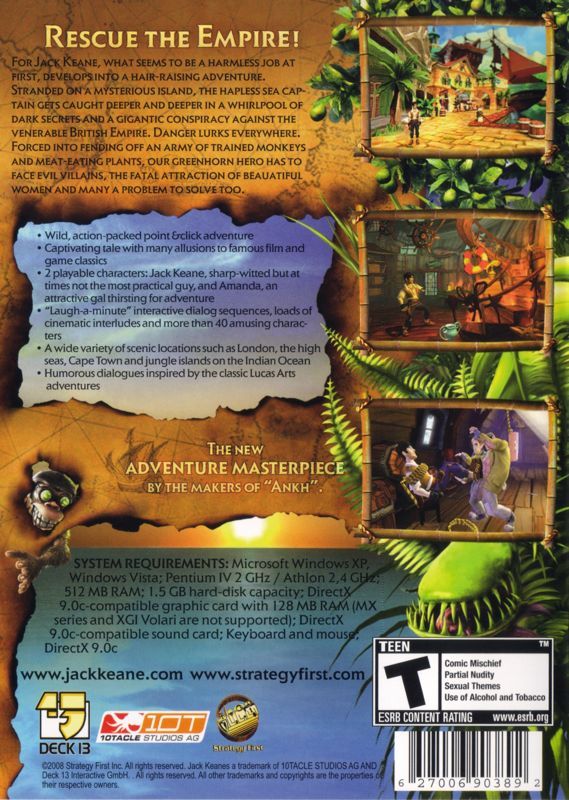 Jack Keane cover or packaging material - MobyGames