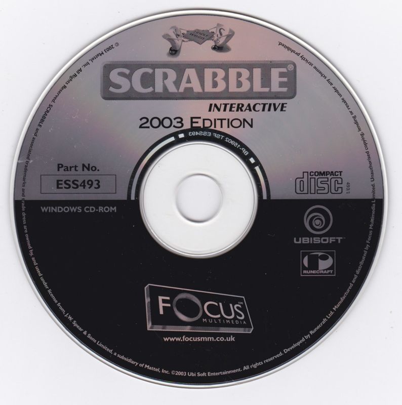 Scrabble: 2003 Edition cover or packaging material - MobyGames