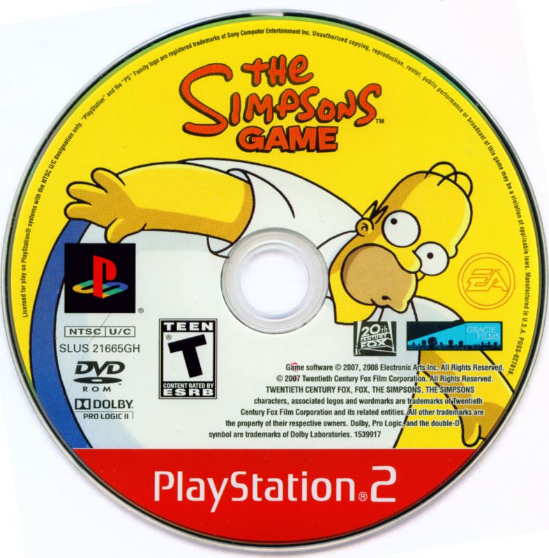 The Simpsons Game cover or packaging material - MobyGames