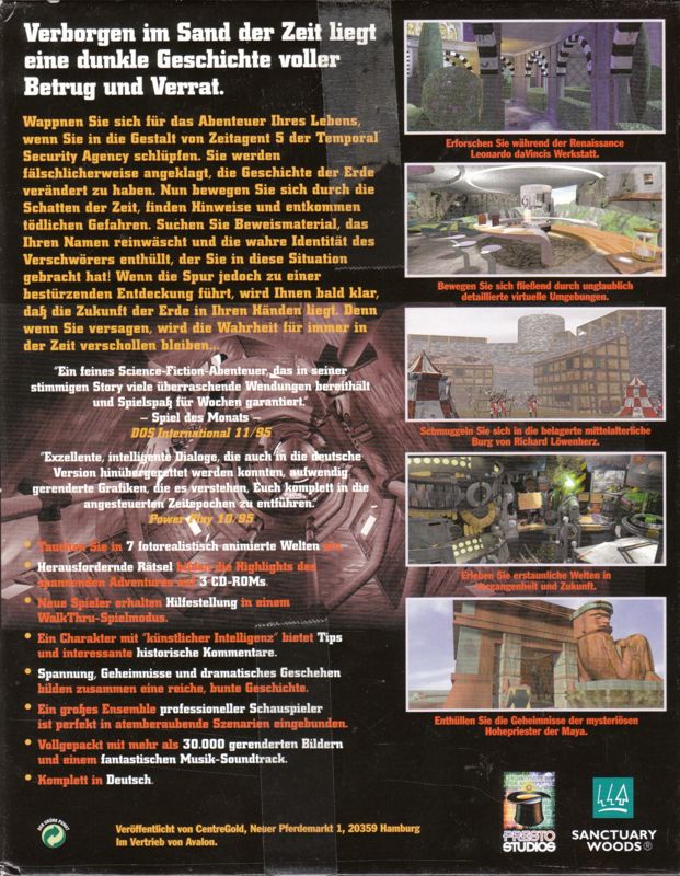 The Journeyman Project 2: Buried in Time cover or packaging material ...