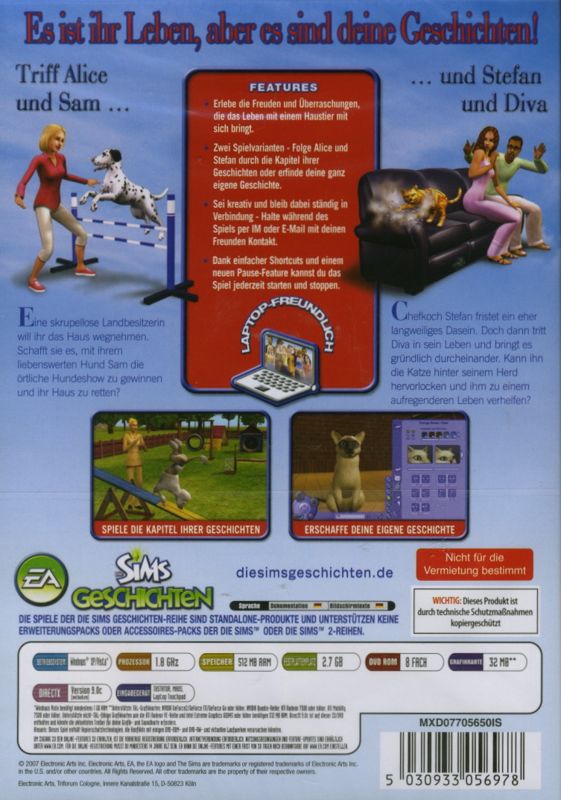 The Sims: Pet Stories cover or packaging material - MobyGames