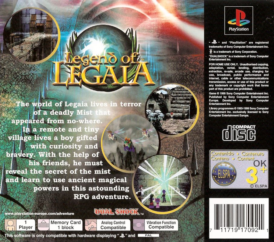 Legend of Legaia cover or packaging material - MobyGames