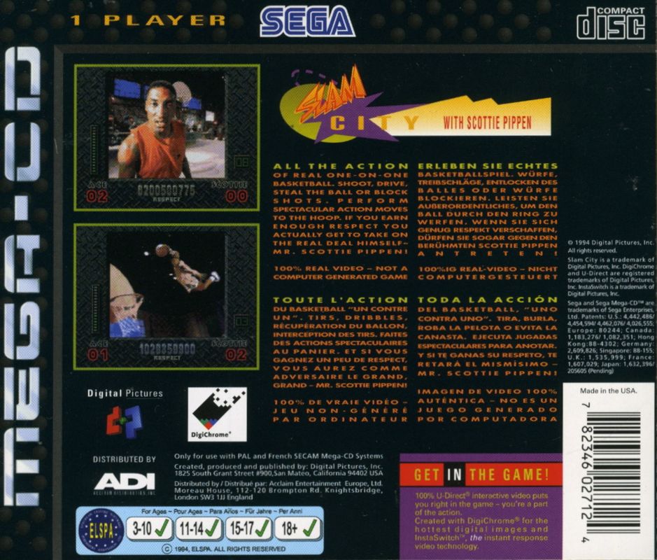 Slam City with Scottie Pippen cover or packaging material - MobyGames Slam City with Scottie Pippen cover or packaging material - MobyGames