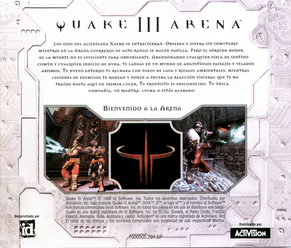 Quake III: Arena cover or packaging material - MobyGames