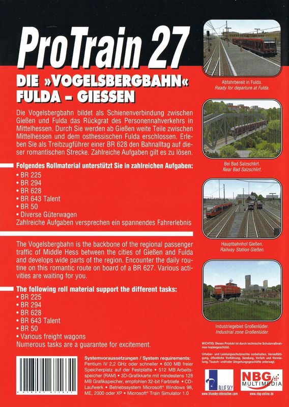 ProTrain 27: Die »Vogelsbergbahn« Fulda - Giessen cover or packaging ...