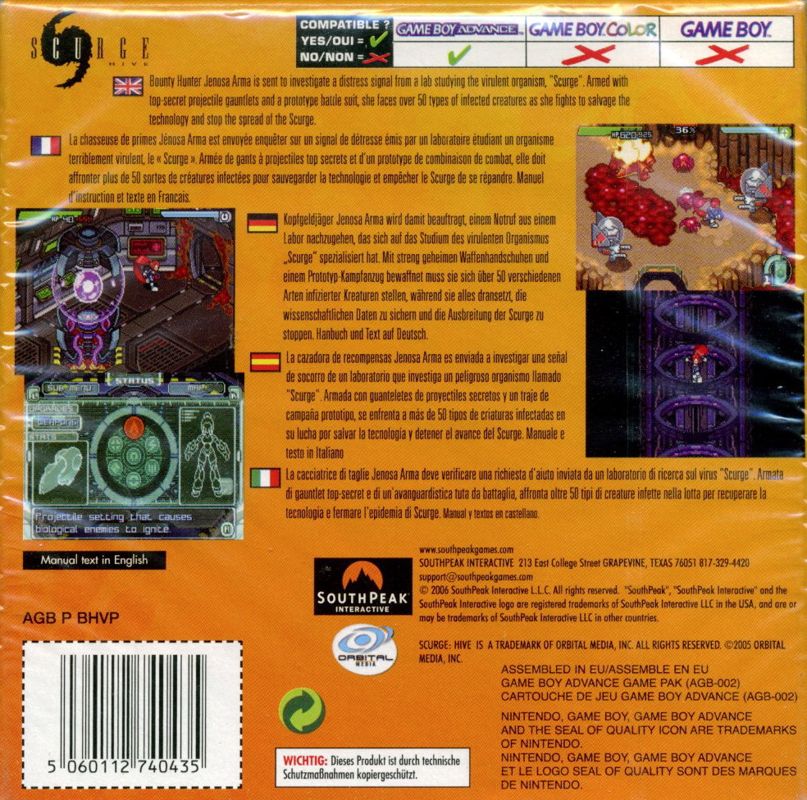 Scurge: Hive cover or packaging material - MobyGames