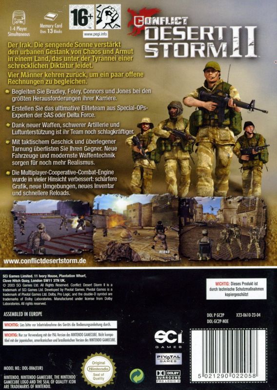 Conflict: Desert Storm II - Back to Baghdad cover or packaging material - MobyGames