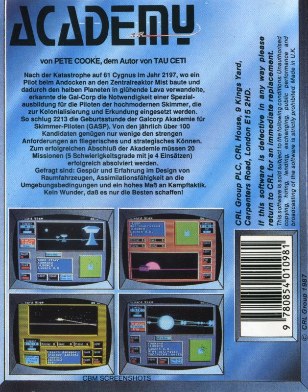 Space School Simulator: The Academy cover or packaging material - MobyGames