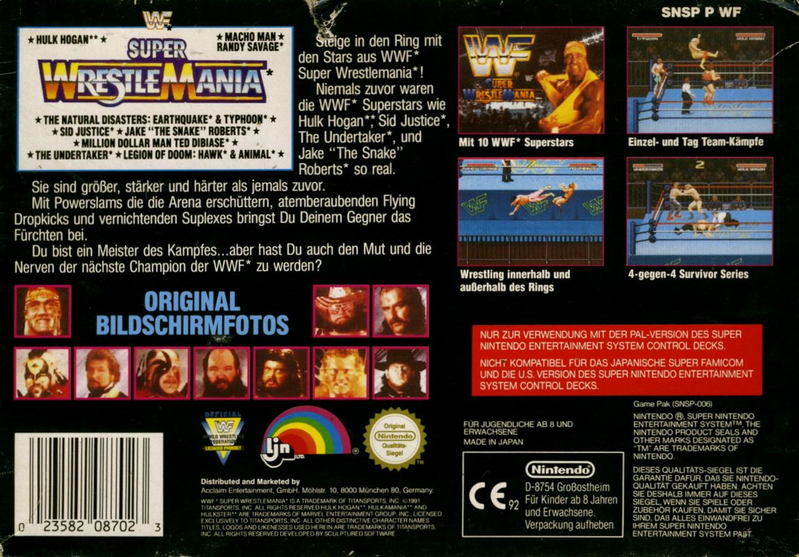 WWF Super WrestleMania cover or packaging material - MobyGames