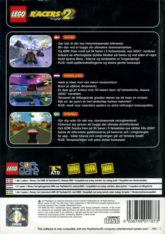 LEGO Racers 2 cover or packaging material - MobyGames