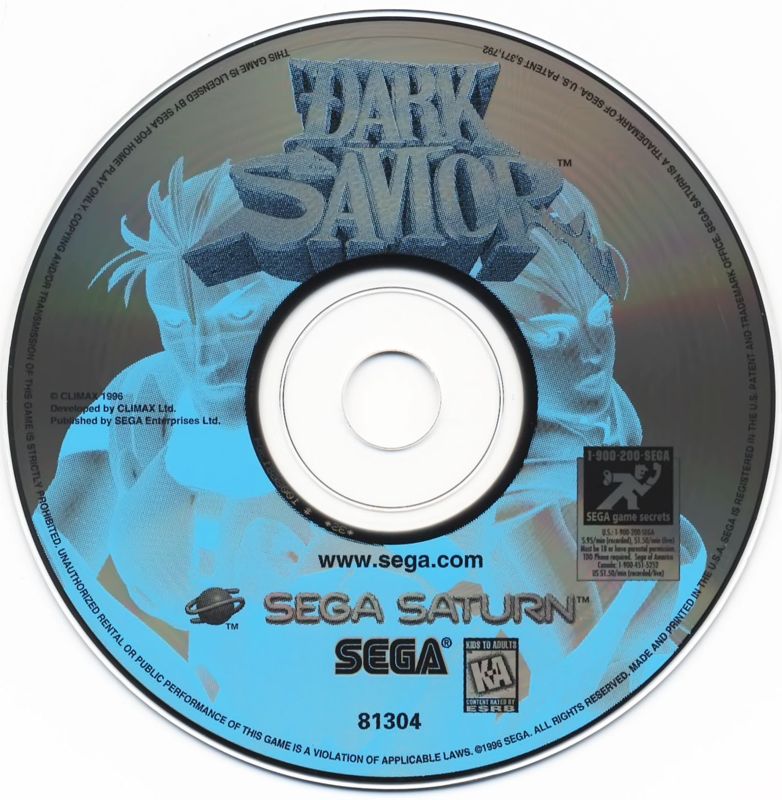 Dark Savior cover or packaging material - MobyGames
