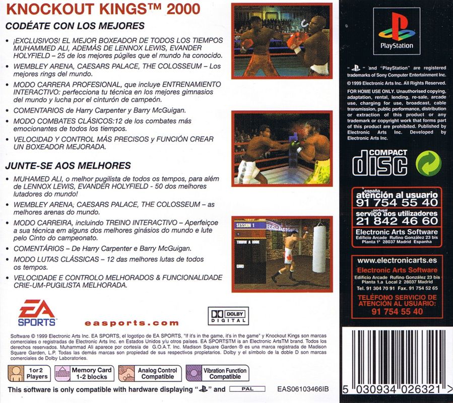 Knockout Kings 2000 cover or packaging material - MobyGames