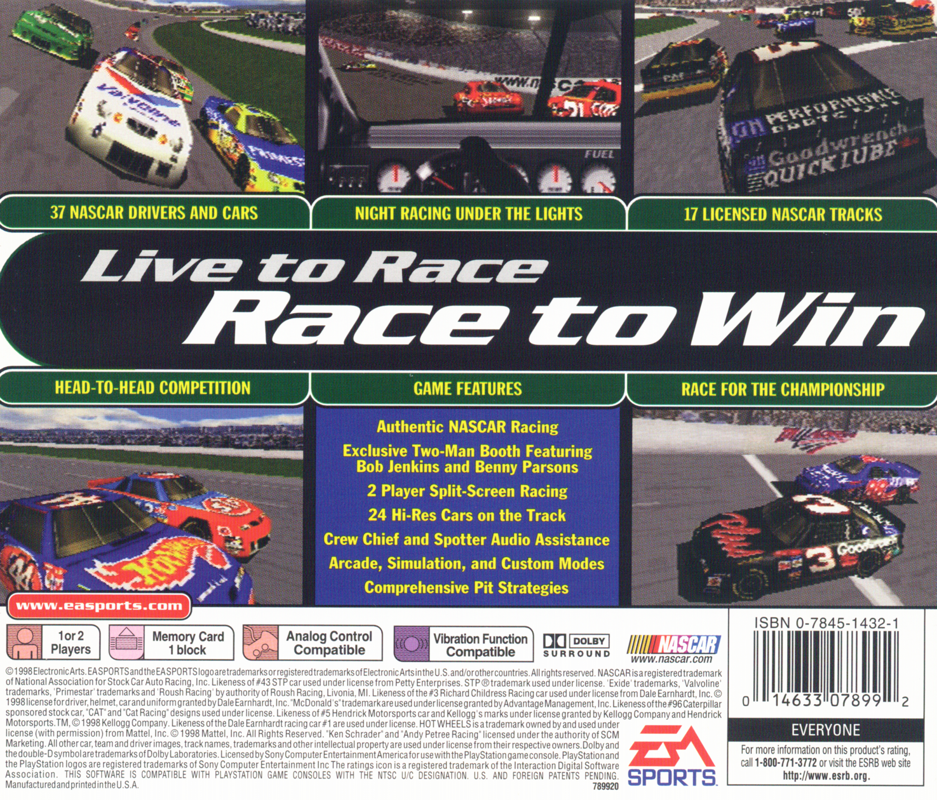 NASCAR 99 cover or packaging material - MobyGames
