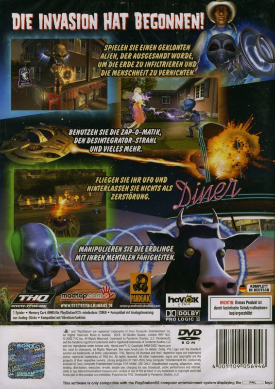 Destroy All Humans! cover or packaging material - MobyGames