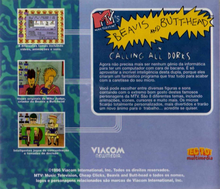 MTV's Beavis and Butt-Head in Calling All Dorks cover or packaging ...