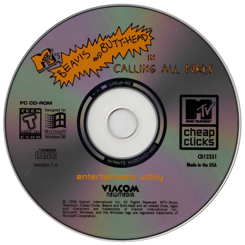 MTV's Beavis and Butt-Head in Calling All Dorks cover or packaging ...