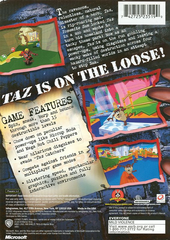 Taz: Wanted cover or packaging material - MobyGames