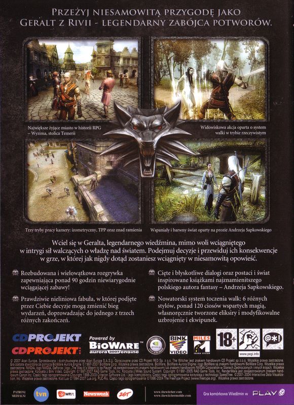 The Witcher (Limited Edition) cover or packaging material - MobyGames