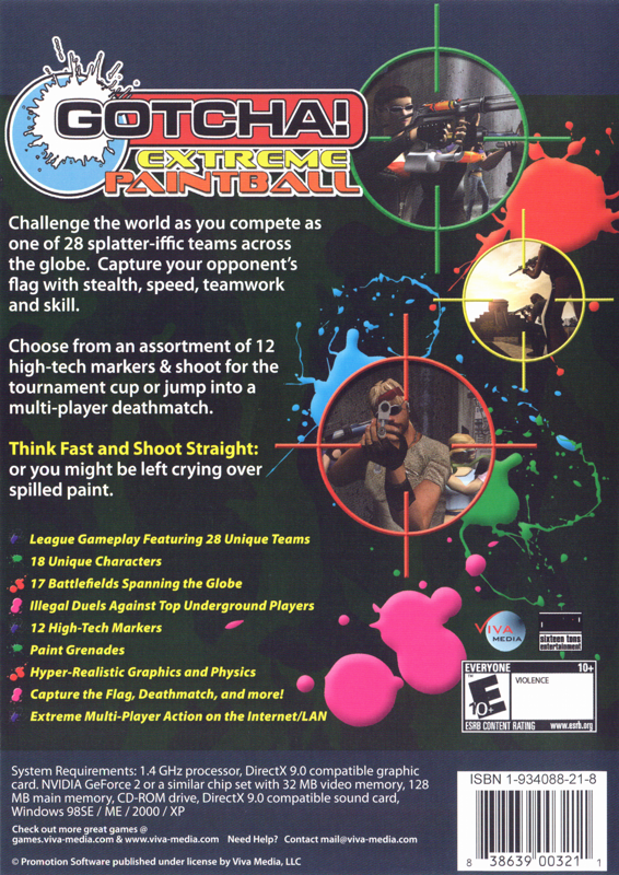 Gotcha! Extreme Paintball cover or packaging material - MobyGames