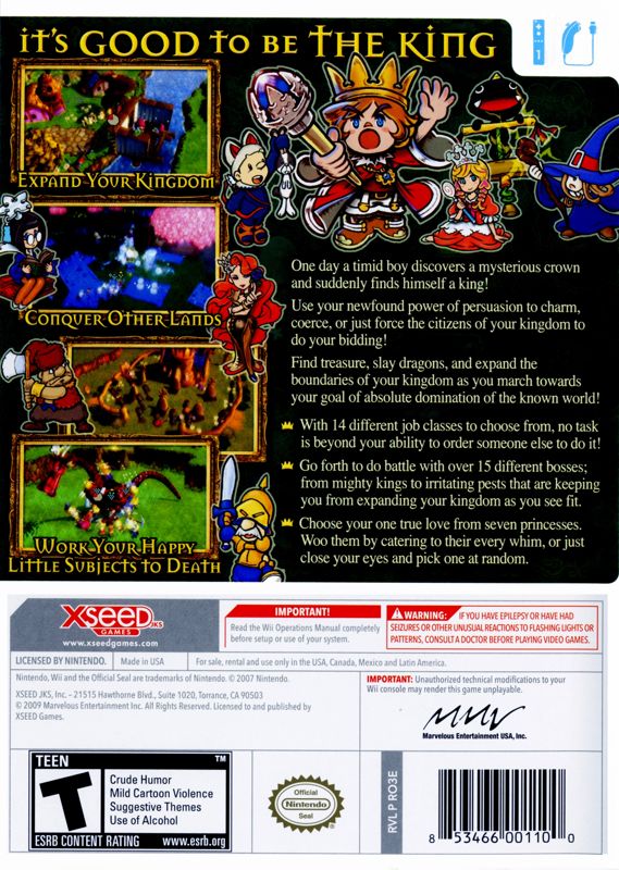 Little King's Story cover or packaging material - MobyGames