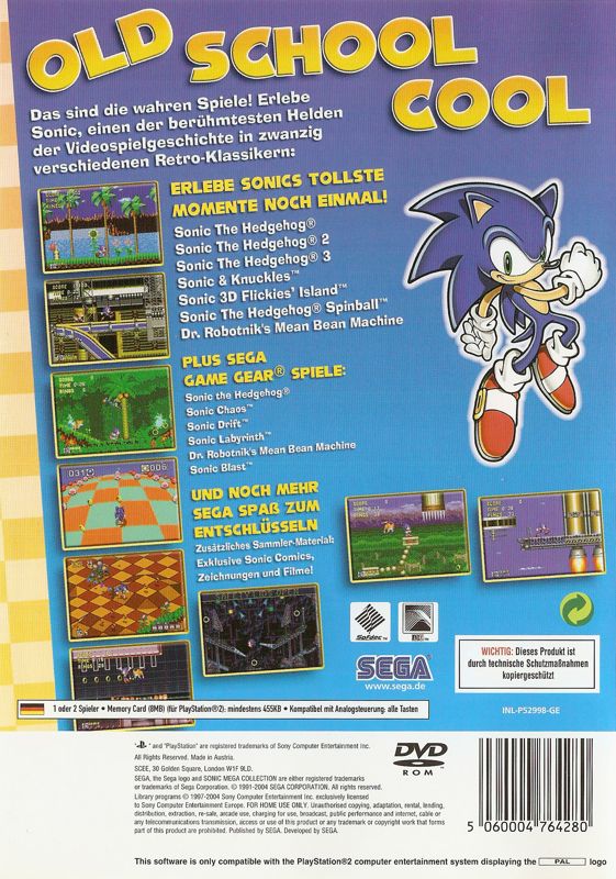 Sonic Mega Collection Plus cover or packaging material - MobyGames