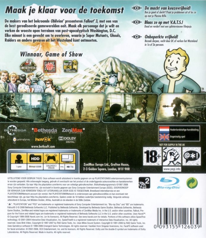 Fallout 3 cover or packaging material - MobyGames