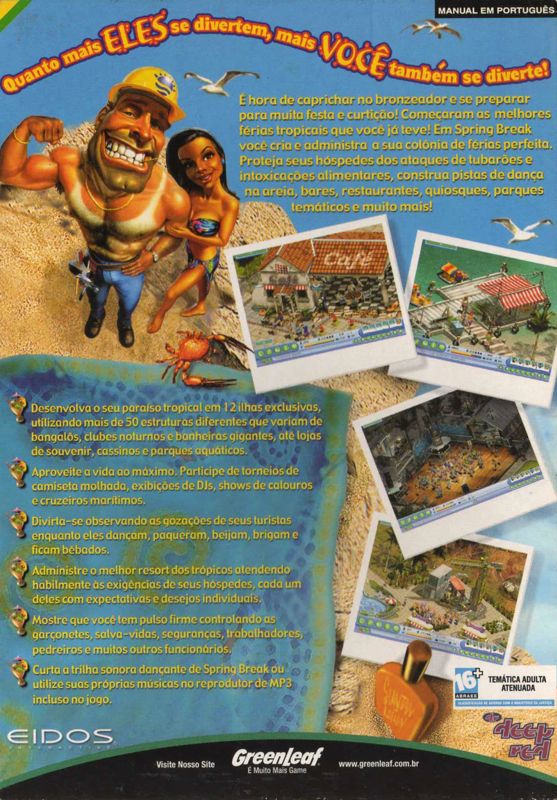 Virtual Resort: Spring Break cover or packaging material - MobyGames