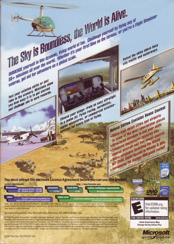 Microsoft Flight Simulator X (Deluxe Edition) cover or packaging ...