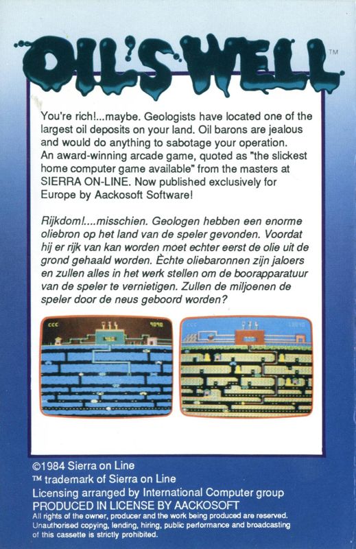 Oil's Well cover or packaging material - MobyGames