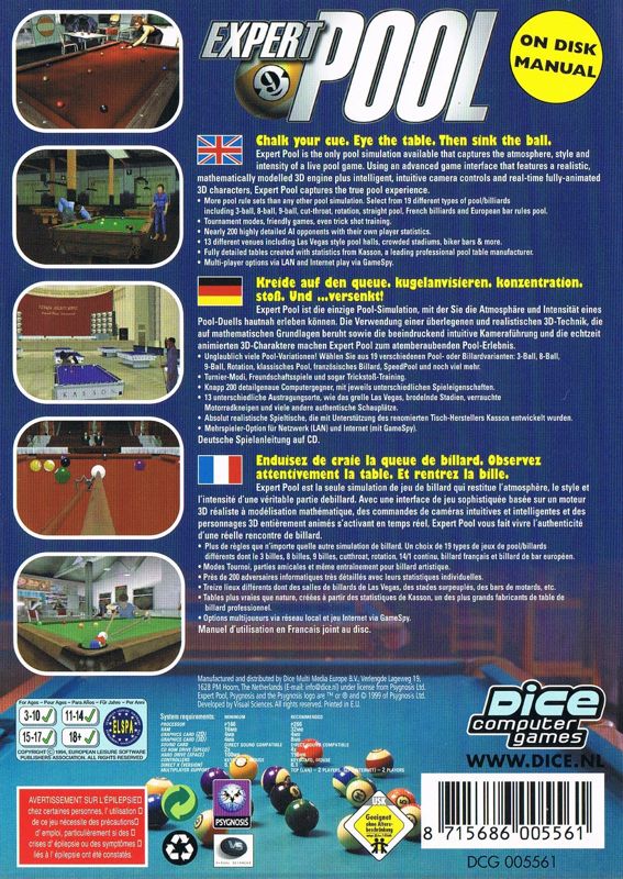 Expert Pool cover or packaging material - MobyGames