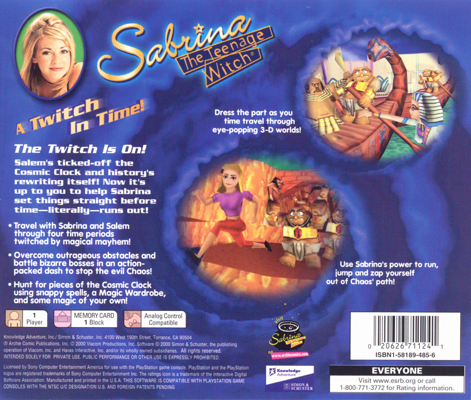 Sabrina, the Teenage Witch: A Twitch in Time! cover or packaging ...