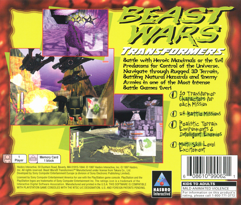 Beast Wars: Transformers cover or packaging material - MobyGames