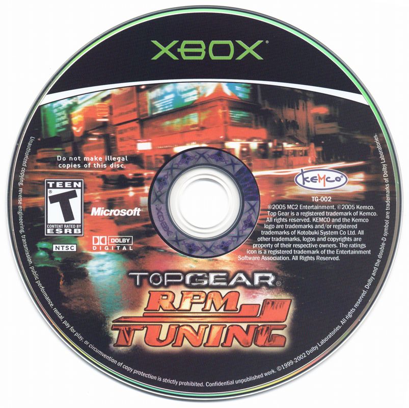 Top Gear: RPM Tuning cover or packaging material - MobyGames