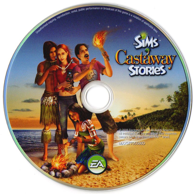 The Sims: Castaway Stories cover or packaging material - MobyGames