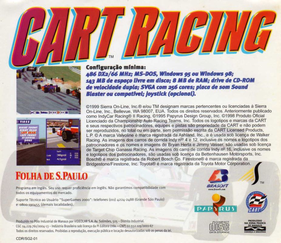 CART Racing cover or packaging material - MobyGames