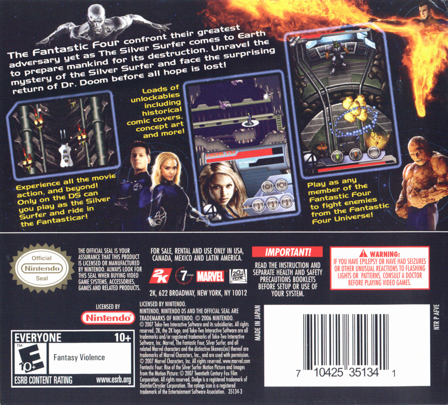Fantastic Four: Rise of the Silver Surfer cover or packaging material ...