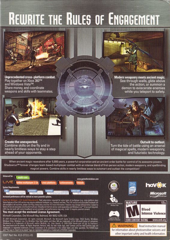 Shadowrun cover or packaging material - MobyGames