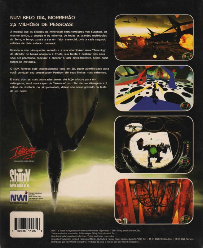 MDK cover or packaging material - MobyGames