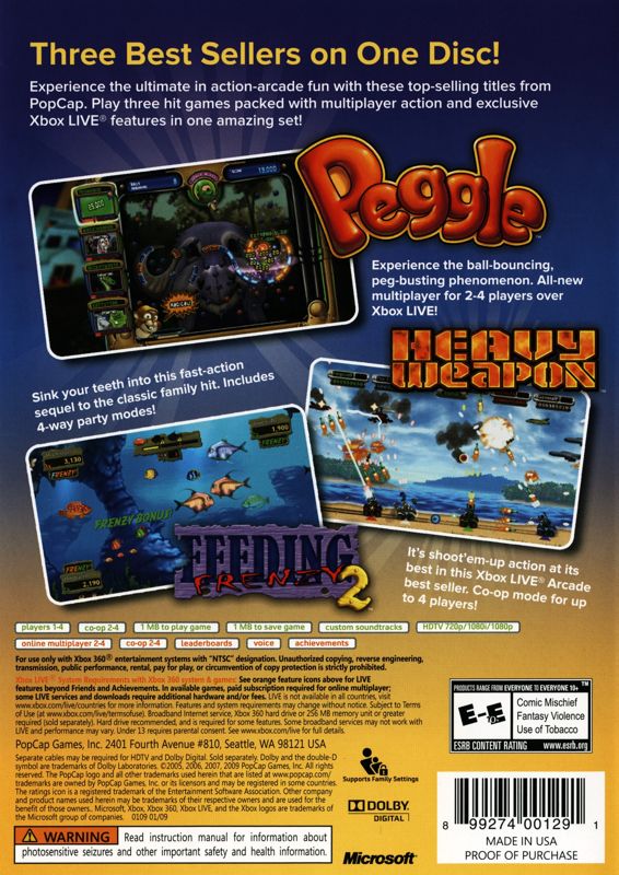 PopCap Arcade Vol 2 cover or packaging material - MobyGames