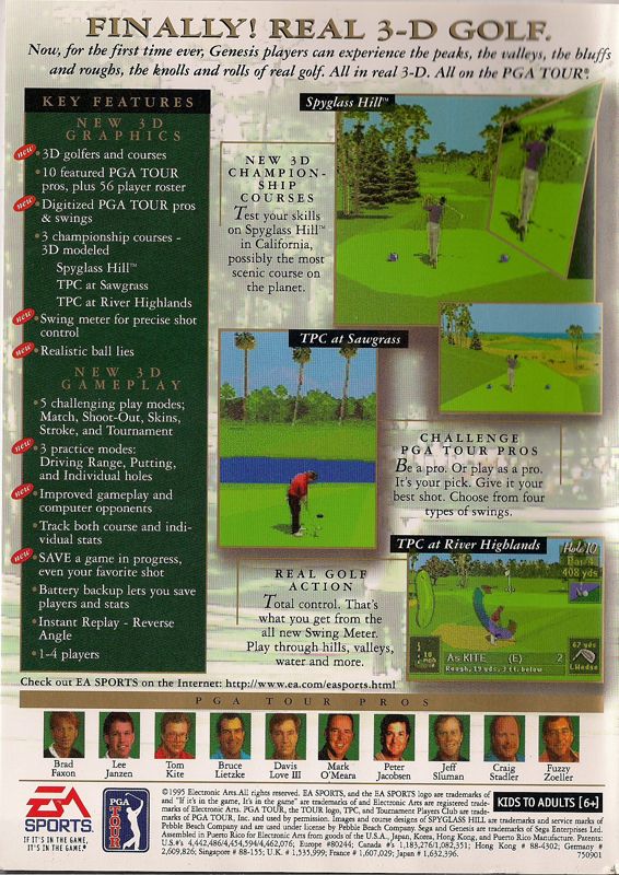 PGA Tour 96 cover or packaging material - MobyGames